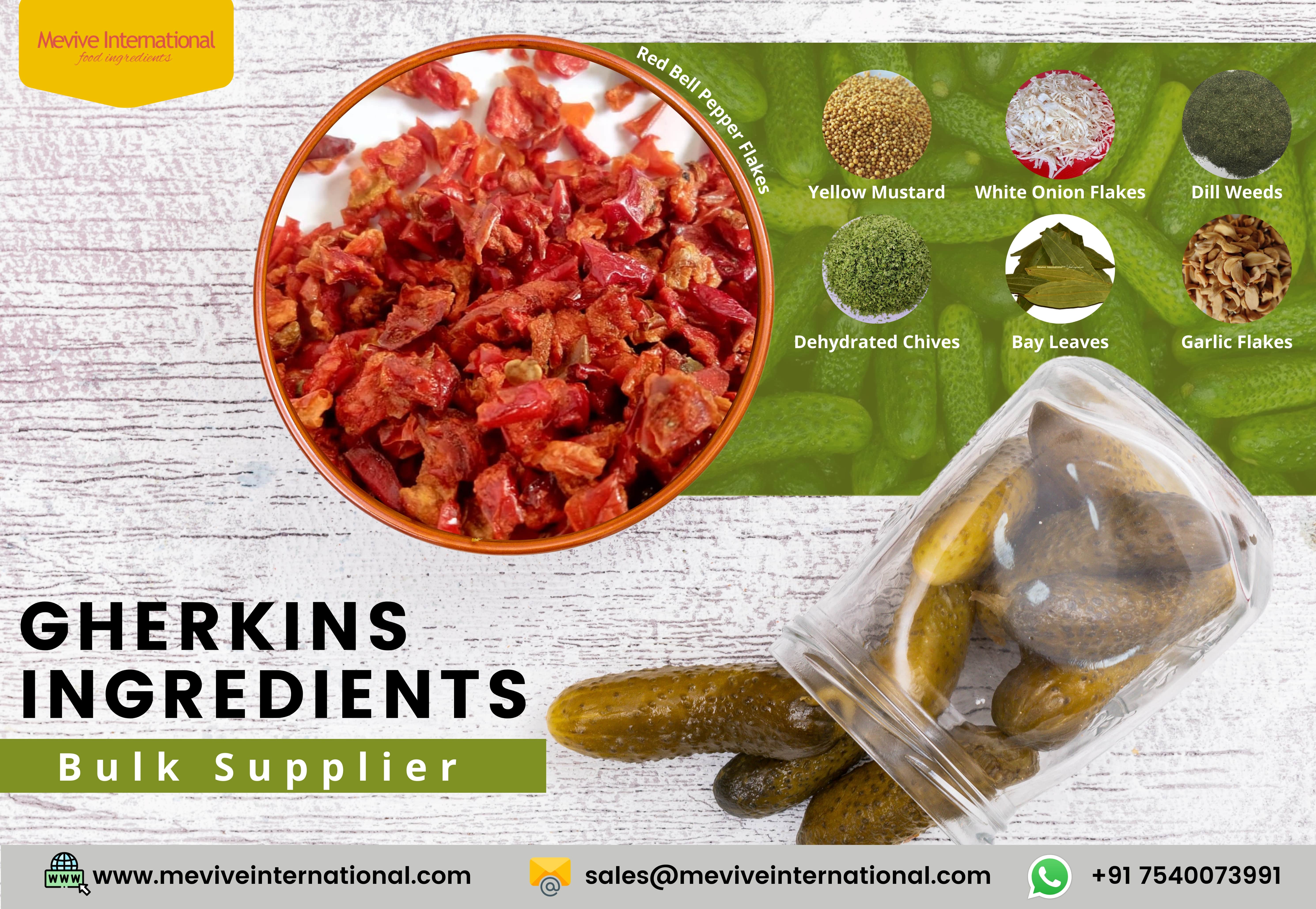 Processed Gherkins Ingredients- Mevive International